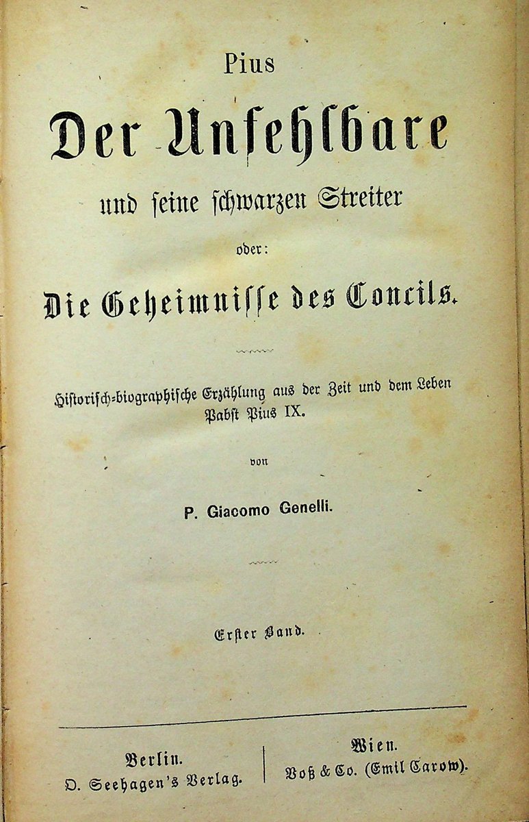 Pius Der Unfehlbare und seine schmerzen Streiter 1898r - W opisie ...