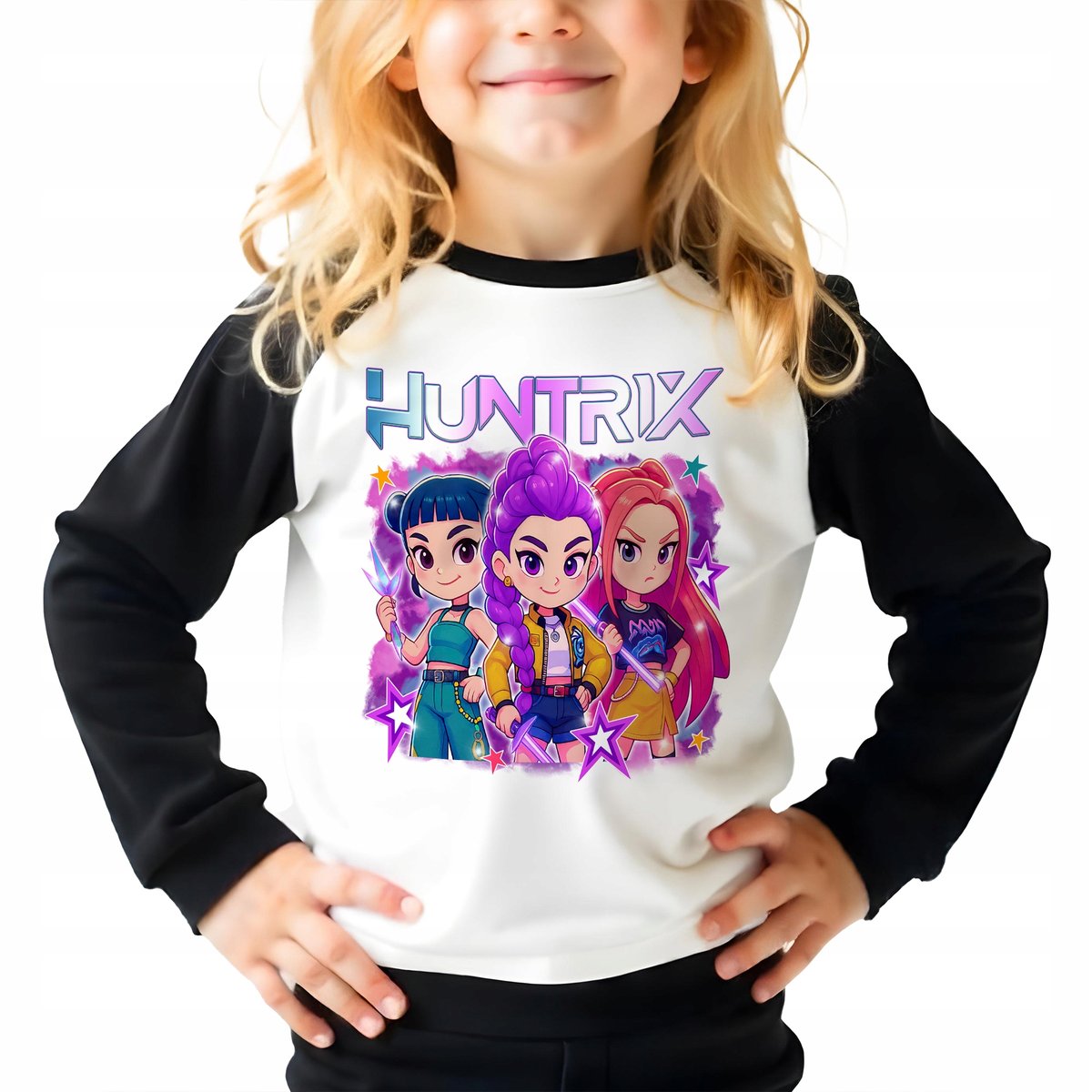 Piżama Czarna HUNTRIXBABY GIRL Na Prezent Do Przedszkola Wzory Rozm 158 ...