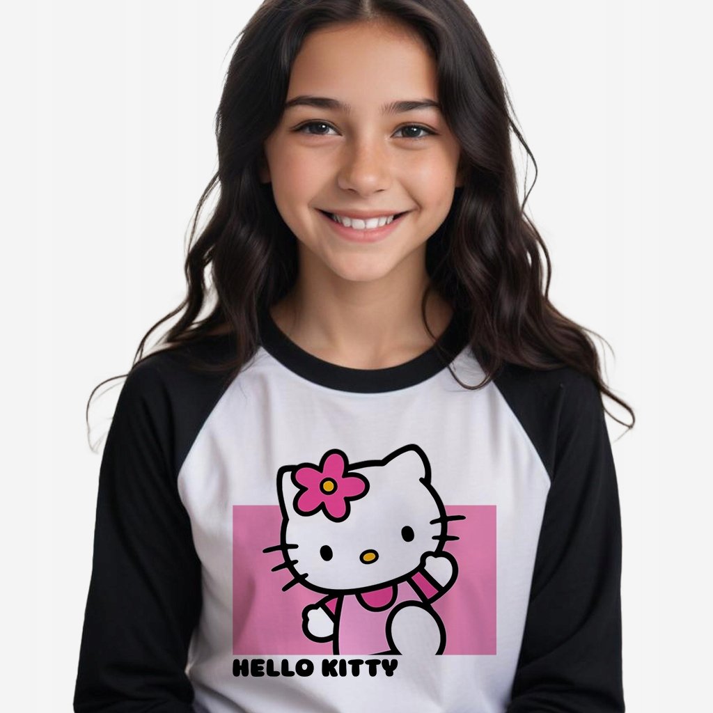 Piżama Czarna KOTEK HELLO KITTY Na Prezent Dla Dziecka Wzory Rozmiar ...