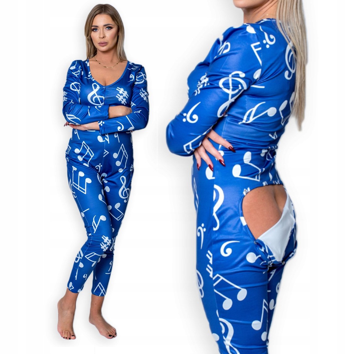PIŻAMA DAMSKA Otwierana GRANATOWA r.M - Inna marka | Moda Sklep EMPIK.COM