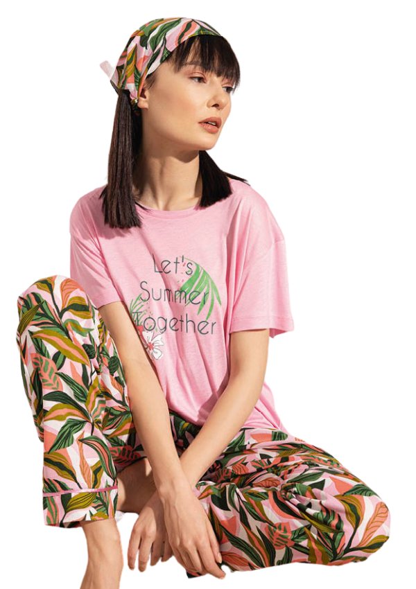 Piżama Damska wiskoza krótki rękaw L kwiaty - Vienetta | Moda Sklep ... Piżama Damska wiskoza krótki rękaw L kwiaty - Vienetta | Moda Sklep ...