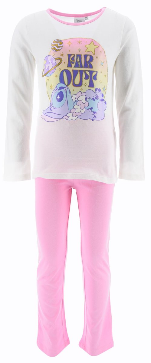 Piżama dla dziewczynki, Disney Stitch, bawełna, biało-różowa, rozmiar 104 cm - Disney | Sklep ...