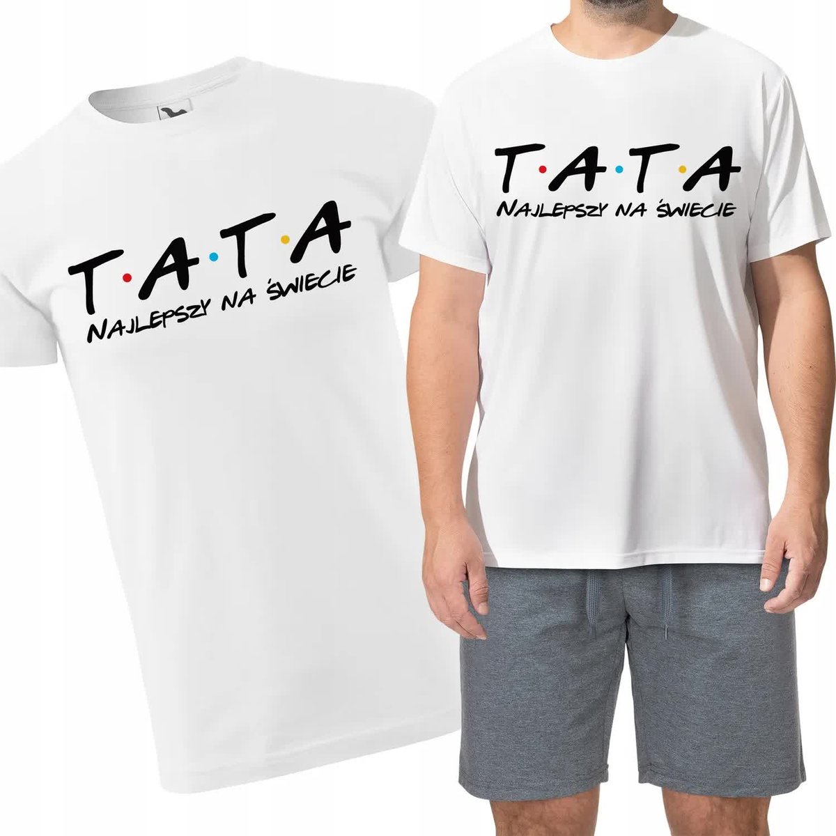 PIŻAMA Męska + SPODENKI Najlepszy TATA Wzory - L - Inna marka | Moda ...