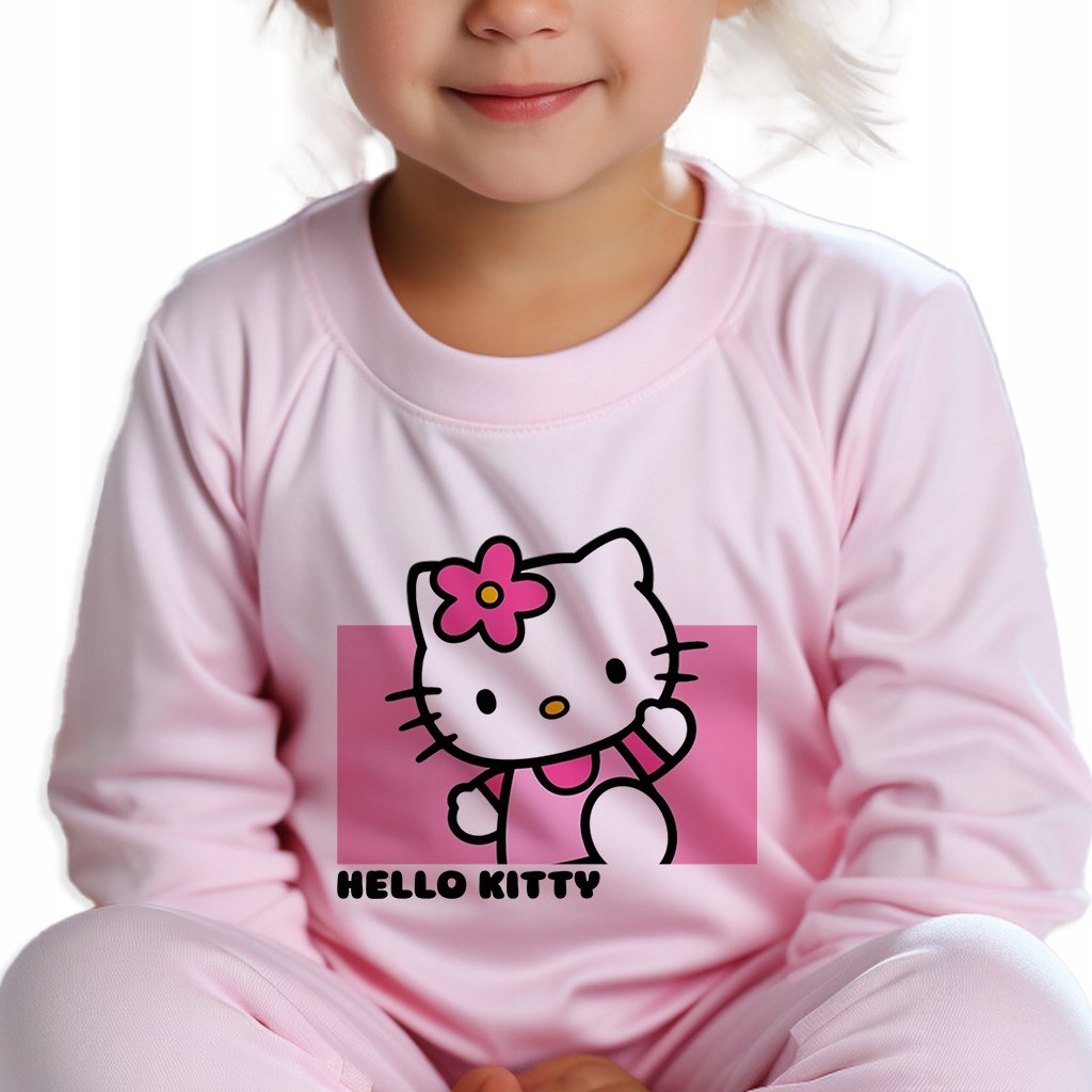 Piżama Różowa KOTEK HELLO KITTY Na Prezent Dla Dziecka Wzory Rozmiar ...