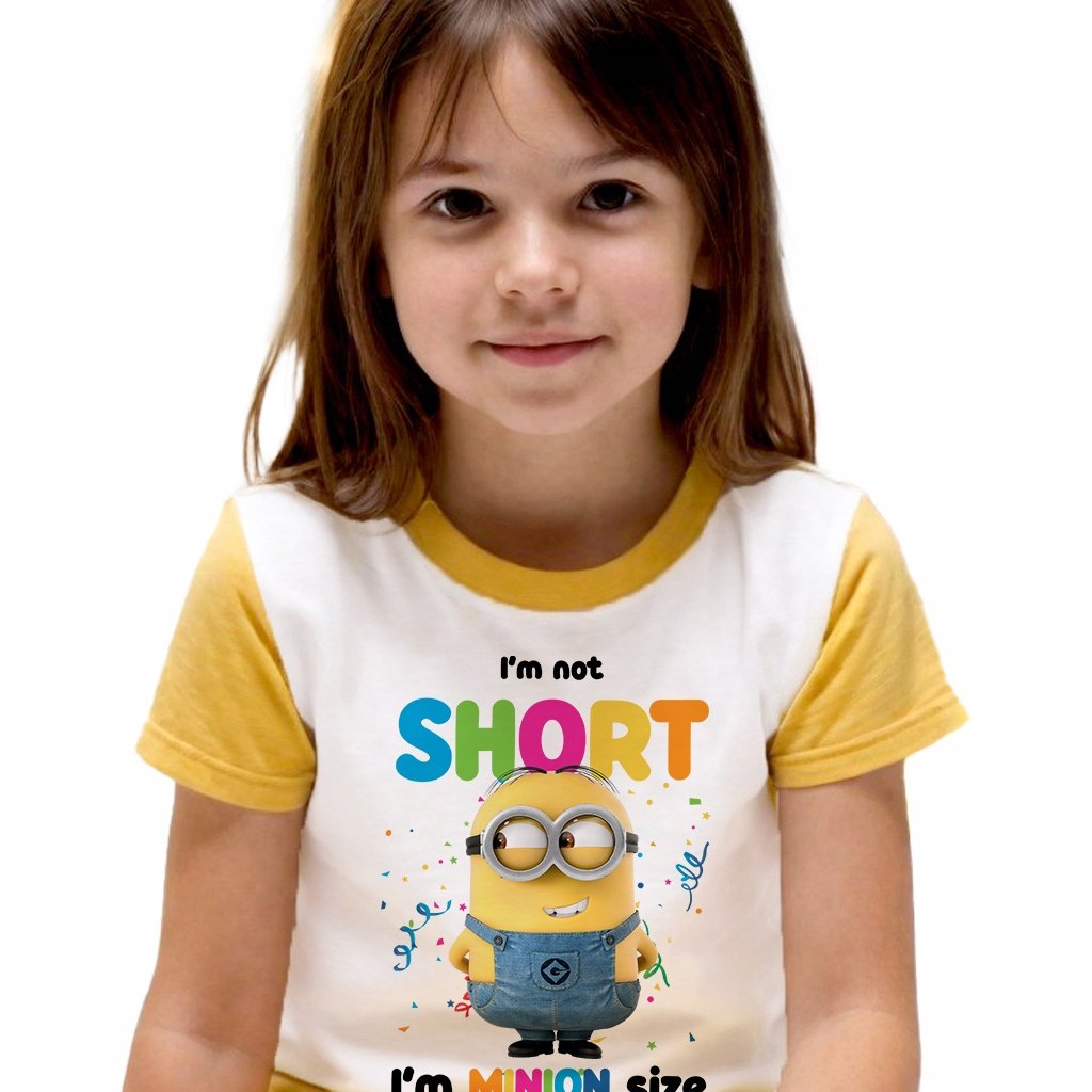 Piżama Żółta Króki Rękaw IM MINION SIZE Bajka Minionki Wiele Wz Rozm ...