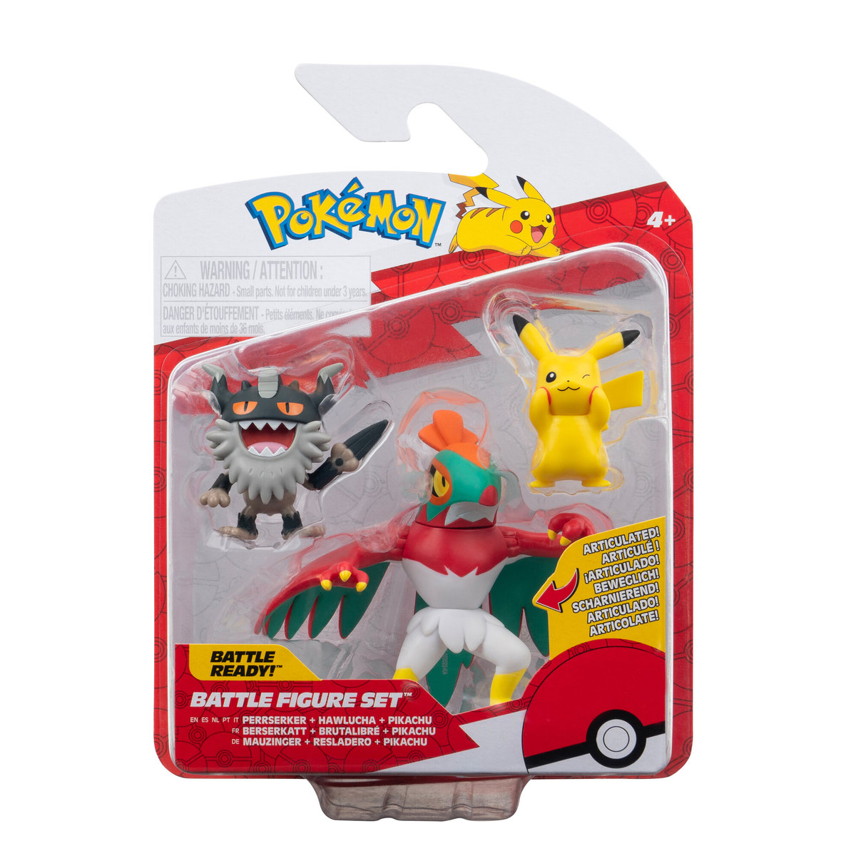 PKW - Battle Figure Set (3PK: Pikachu #8, Perrserker, Hawlucha) W20 ...