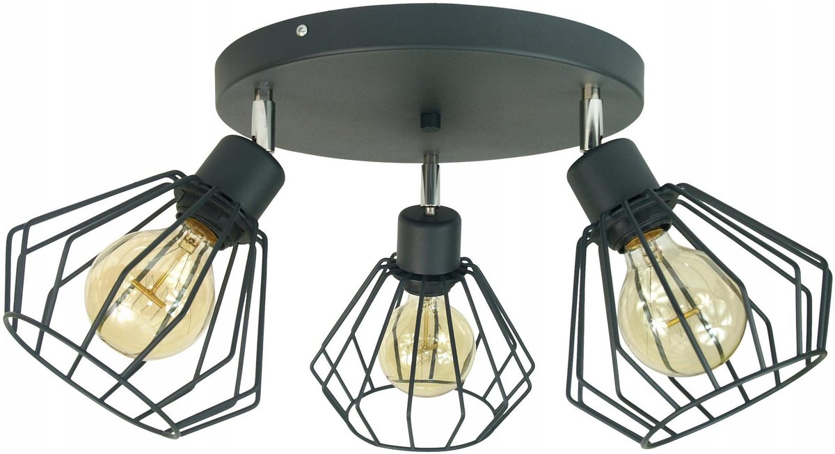 PLAFON GRAFIT 3 DIAMENT BRYLANT 30 CM DRUCIAK WISZĄCA ŻYRANDOL LOFT LED ...