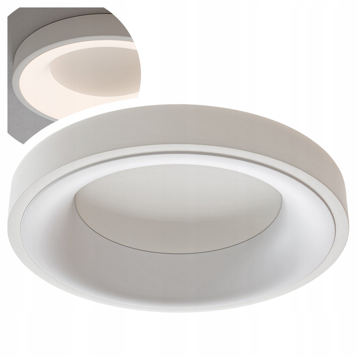 Plafon Lampa Sufitowa LED Panel Natynkowy 50W Okrągły Oprawa Czarna ...