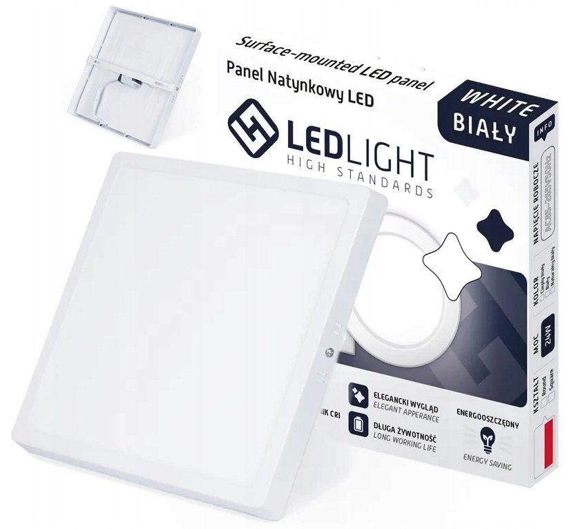 Plafon Led 24W Neutralny 4000K 29Cm Biały Lampa Sufitowa Panel Natynkowy - sportown | Sklep ...