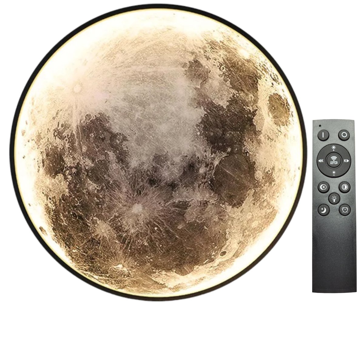 Plafon okr g y dekoracyjny Lampa Led na cian Ksi yc 60 cm 3D Moon pilot - inna (Inny) | Sklep ...