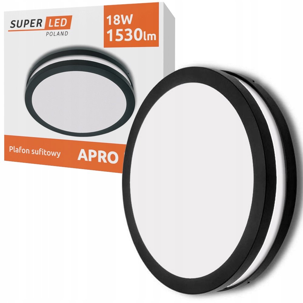 Plafon Panel LED 18W 1530 lm Lampa Oprawa sufitowa IP54 SuperLED ...