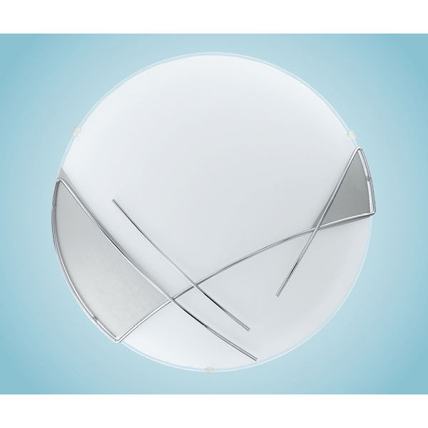 Plafon ścienno-sufitowy EGLO Raya, srebrno-biały, 1x60W, 10x31,5 cm - Eglo | Sklep EMPIK.COM