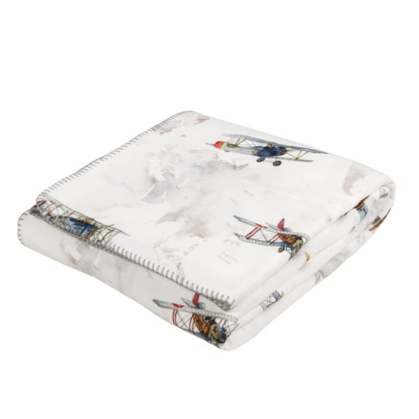Plaid in pile (140x200) Fazzini morbidissimo con stampa aereoplani - Inna marka | Sklep EMPIK.COM