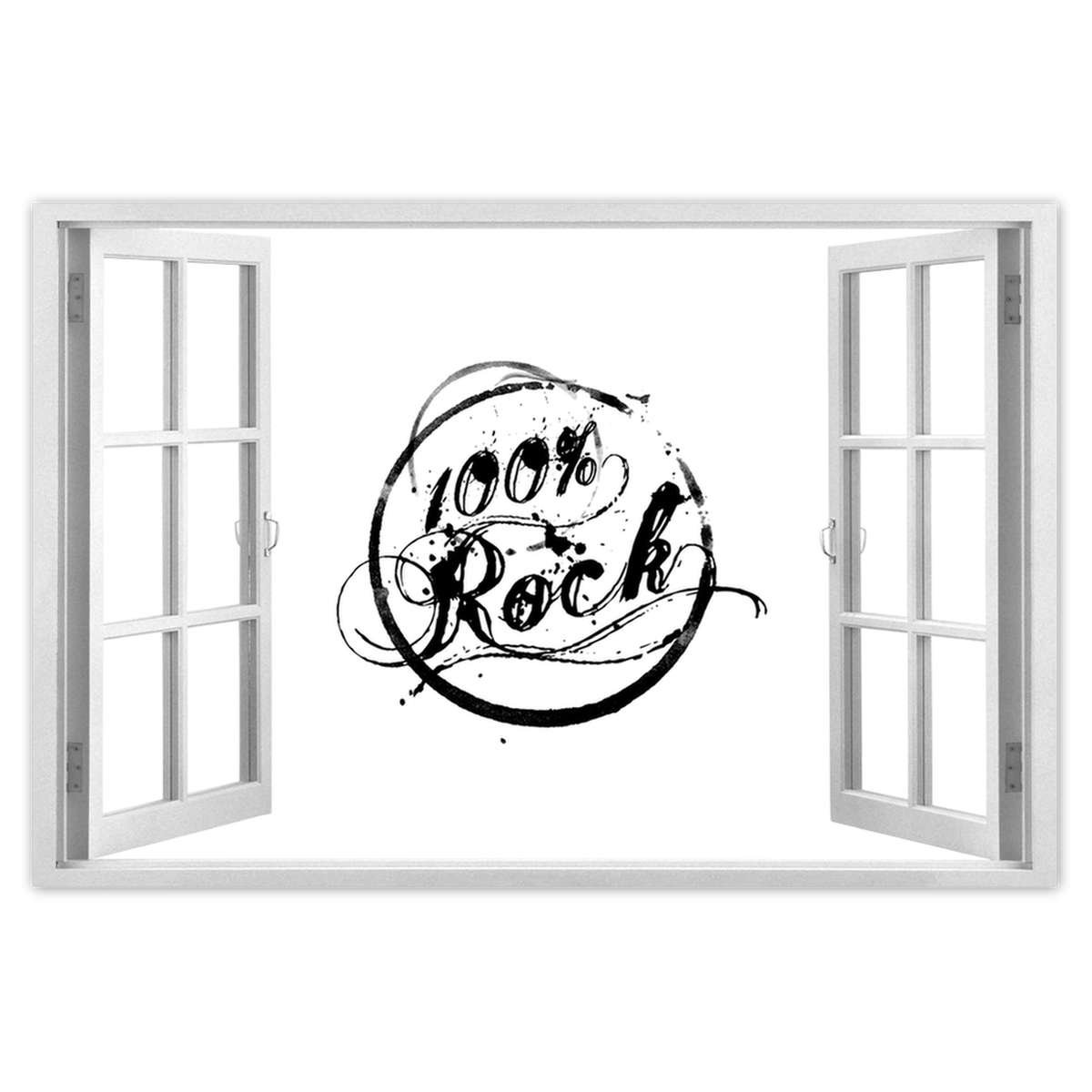 Plakat 100 procent Rock Muzyka, 120x80 cm - ZeSmakiem | Sklep EMPIK.COM