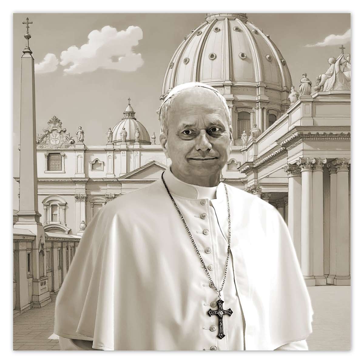 Plakat 100x100 Papież Leon XIV Nowy papież - ZeSmakiem | Sklep EMPIK.COM