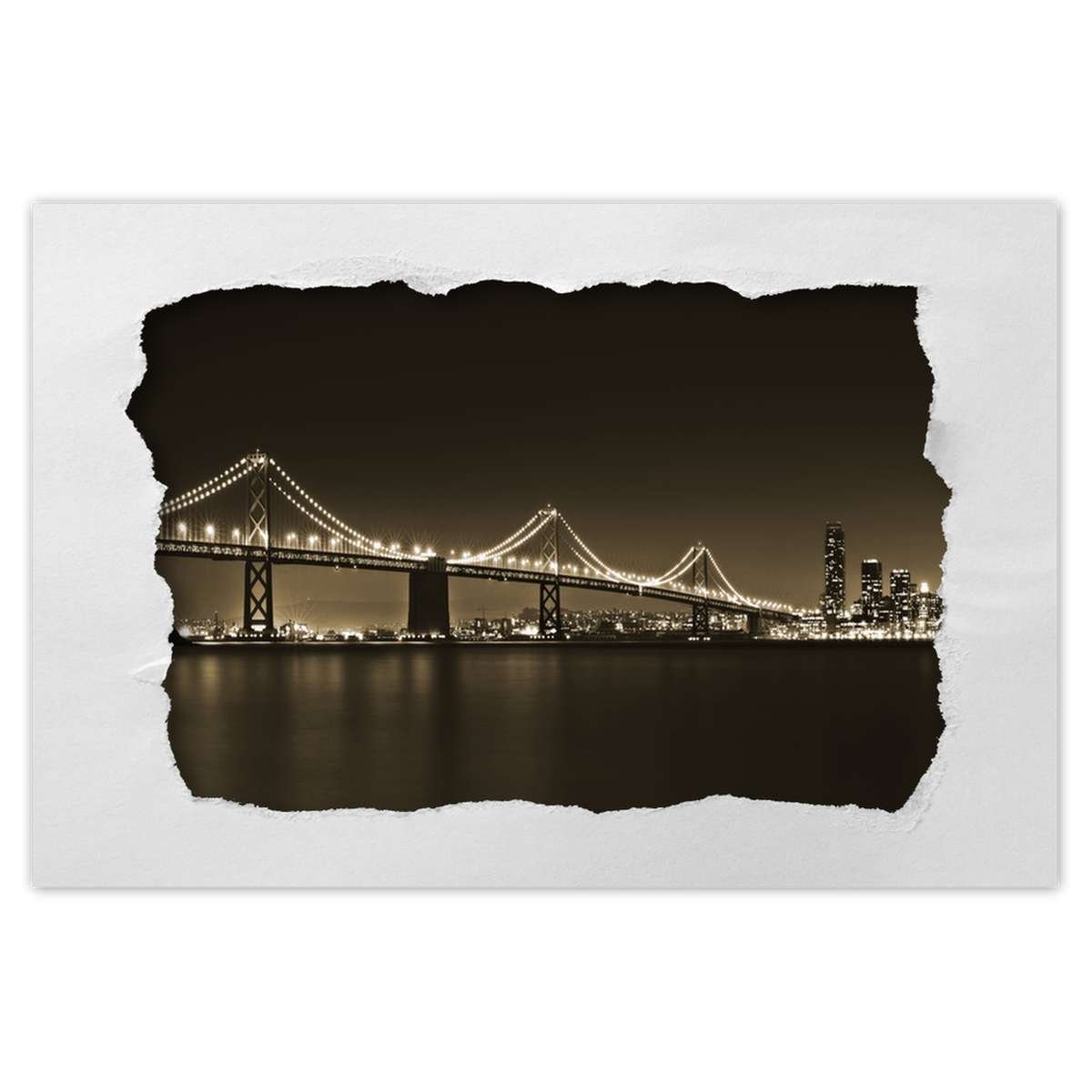 Plakat 120x80 Most nocą w sepii - ZeSmakiem | Sklep EMPIK.COM