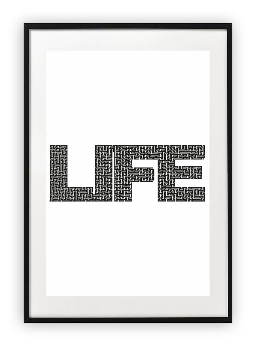 Plakat 13x18 cm LIVE napis grafika WZORY - Printonia | Sklep EMPIK.COM