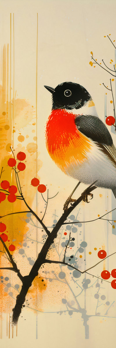 Plakat 30,5x91,5cm Jesienny Rudzik - Inna marka | Sklep EMPIK.COM