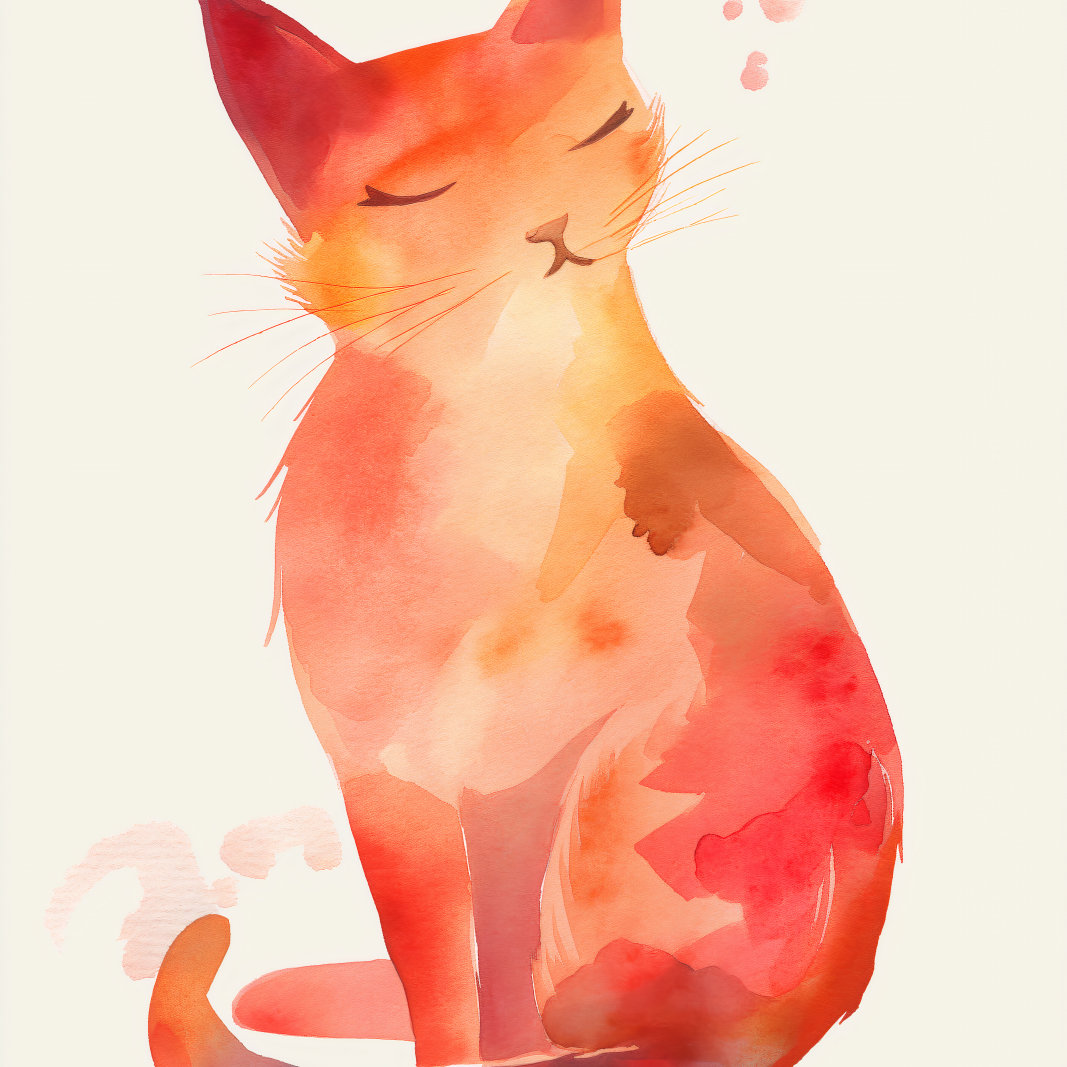 Plakat 30x30cm Akwarelowy Kot - Inna marka | Sklep EMPIK.COM