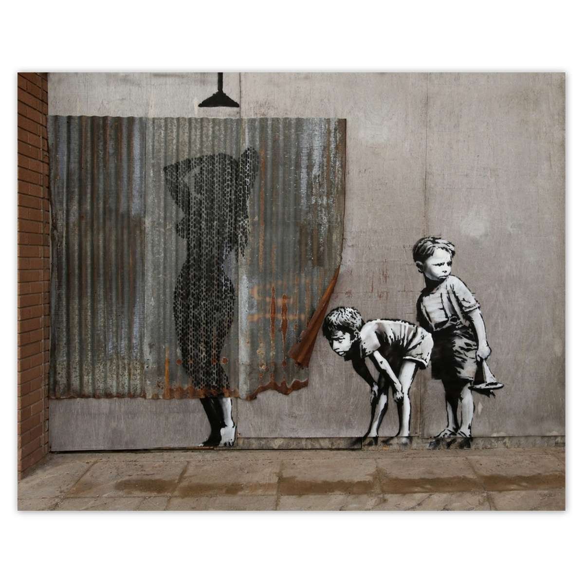 Plakat 50x40 Banksy Chłopcy Prysznic - ZeSmakiem | Sklep EMPIK.COM