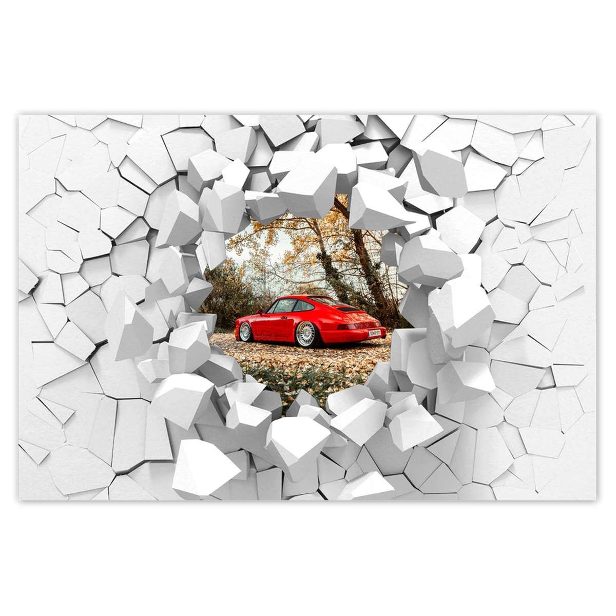 Plakat 60x40 Czerwone Porsche Samochód - ZeSmakiem | Sklep EMPIK.COM