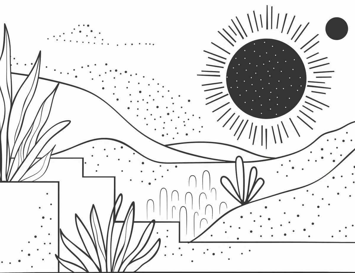 Plakat 65x50cm Linearny Pejzaż - Inna marka | Sklep EMPIK.COM