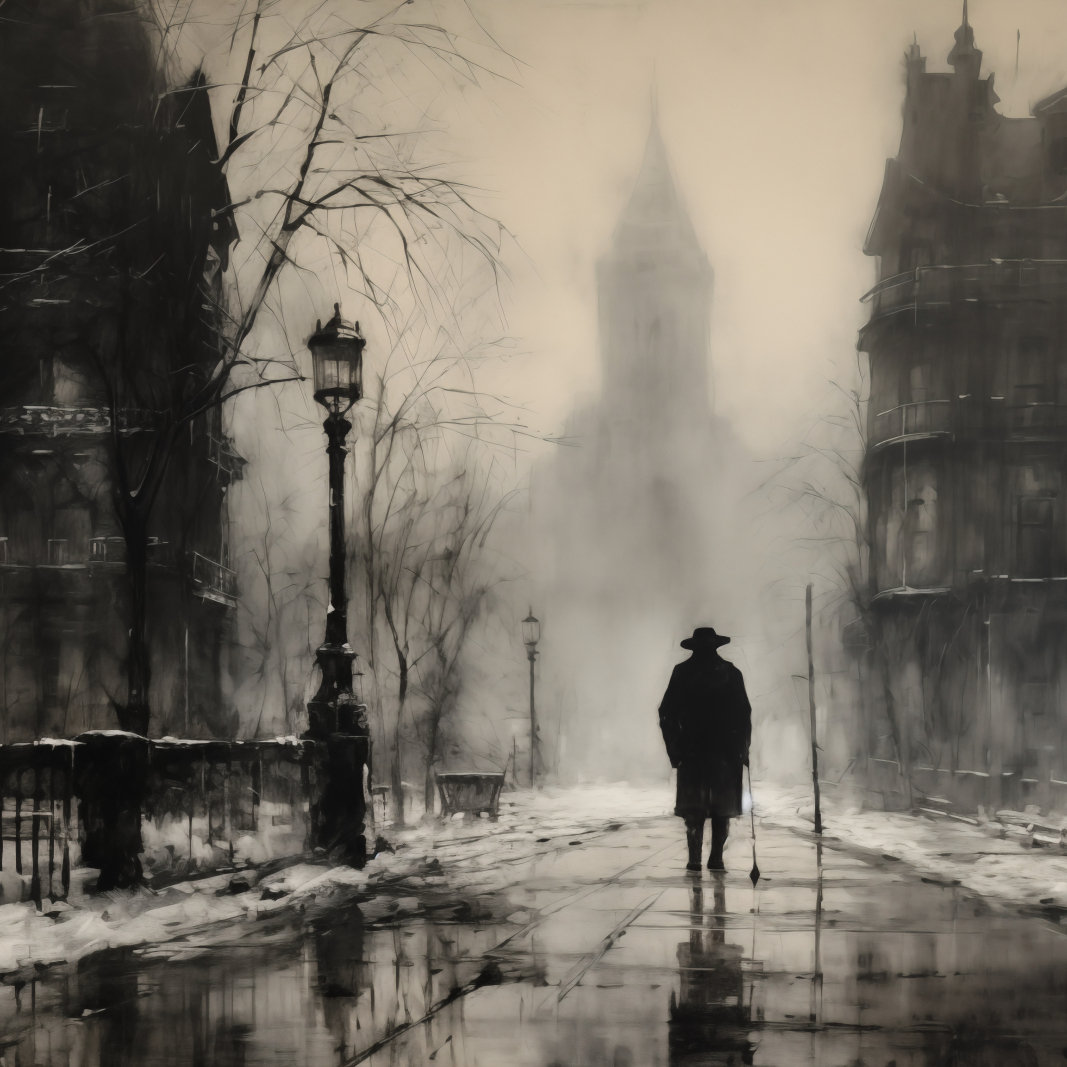 Plakat 80x80cm Mgła nad Londynem - Zakito Posters | Sklep EMPIK.COM