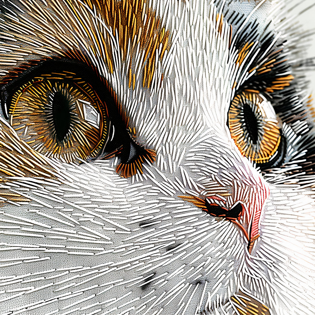 Plakat 80x80cm Nitkowany Kot - Inna marka | Sklep EMPIK.COM