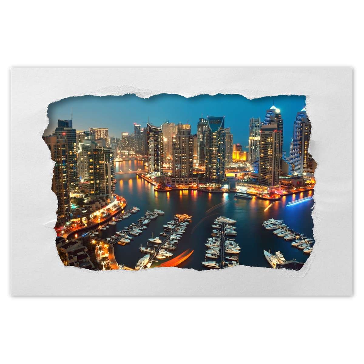 Plakat 90x60 Dubaj w nocy - ZeSmakiem | Sklep EMPIK.COM