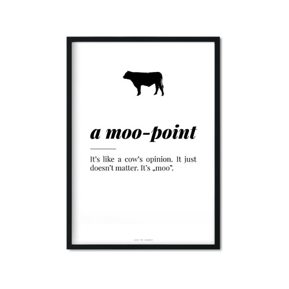 Plakat A Moo-Point, 21x29,7 cm - Love The Journey | Sklep EMPIK.COM