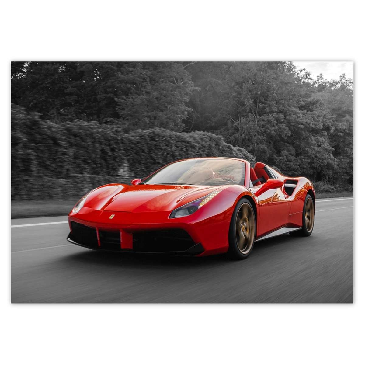 Plakat A2 POZIOM Czerwone Ferrari - ZeSmakiem | Sklep EMPIK.COM