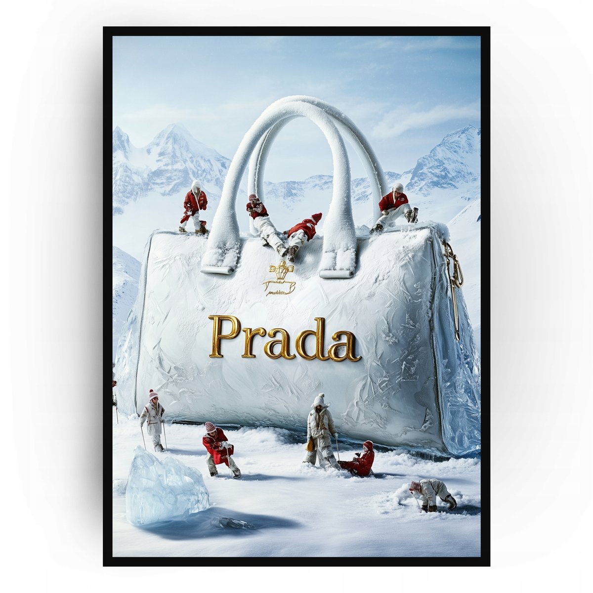 Plakat A3 w Ramie "Torebka Prada'' Idealny do Salonu, mieszkania czy lokalu - Eclart Merce ...