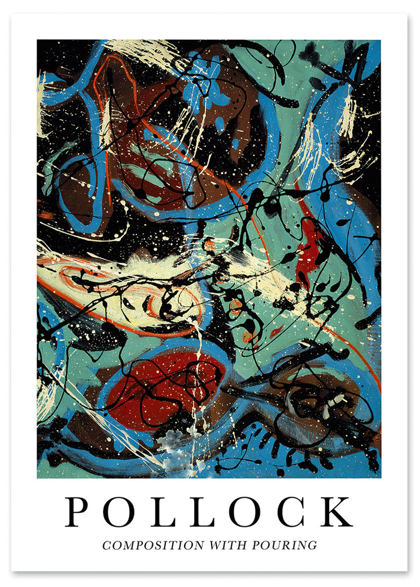 Plakat abstrakcje obrazy Pollock 61x91 cm - Hog Studio | Sklep EMPIK.COM