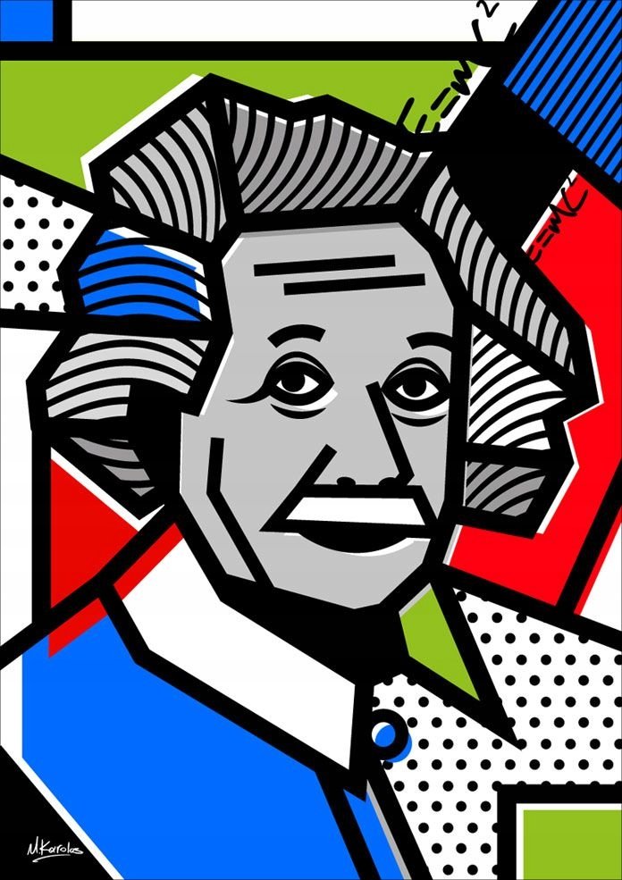 Plakat Albert Einstein Vintage Retro 91,5x61 cm - Atram | Sklep EMPIK.COM