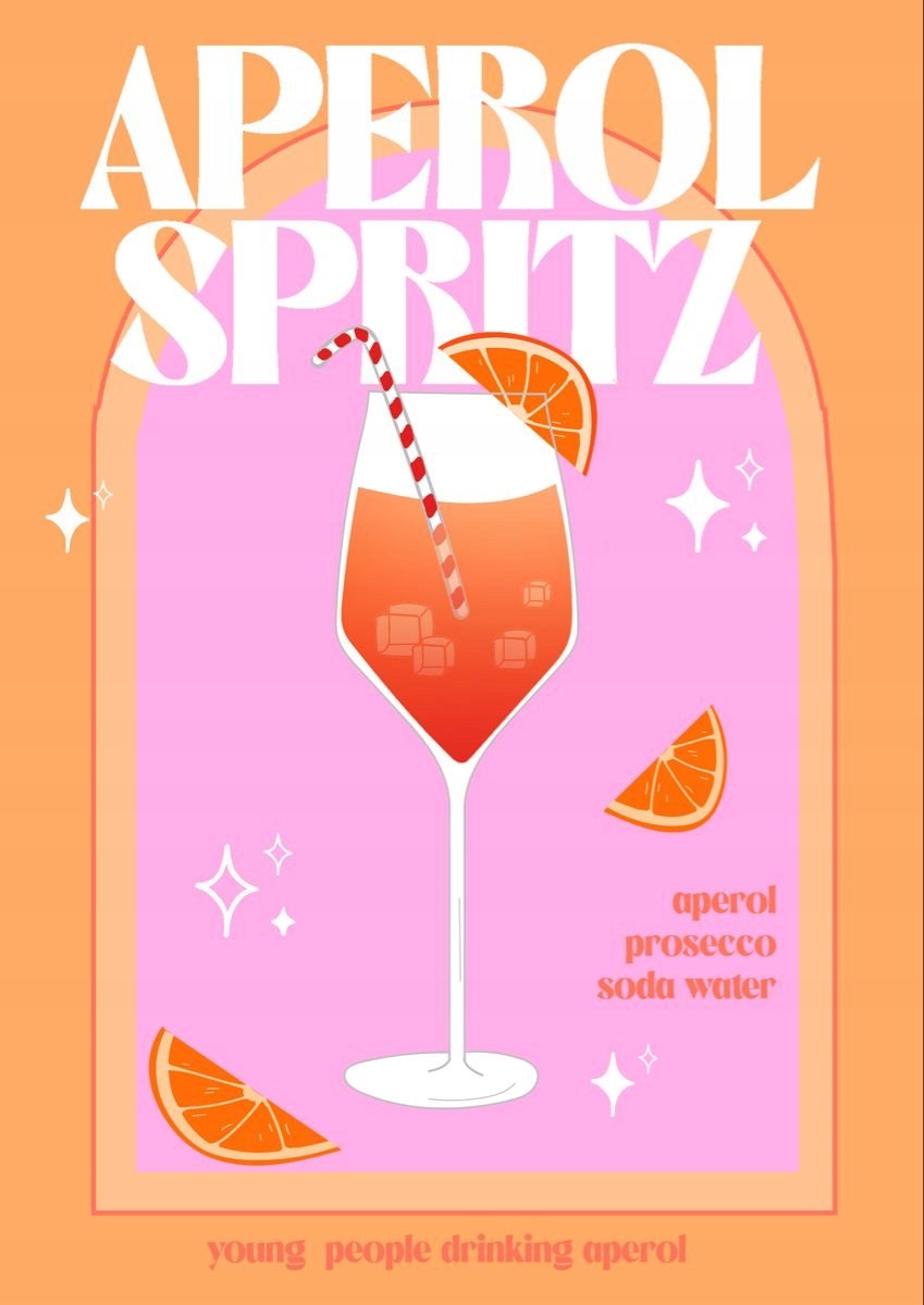 Plakat Aperol Spritz Drink ART sztuka Retro Vintage Obraz 50x40 cm #2 ...