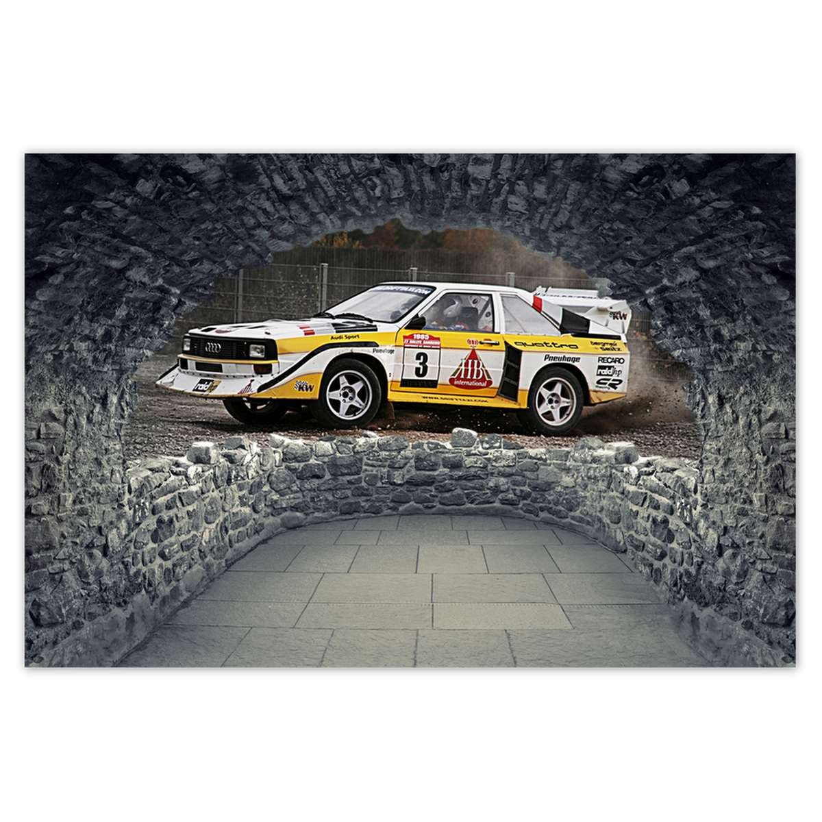Plakat Audi Quattro Drift bokiem, 120x80 cm - ZeSmakiem | Sklep EMPIK.COM