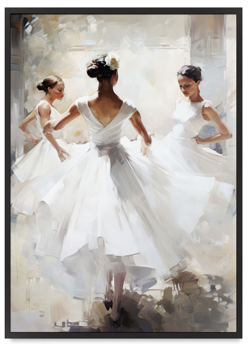 Plakat balet baletnica baletnice 21x30 cm w czarnej ramie - Hog Studio ...