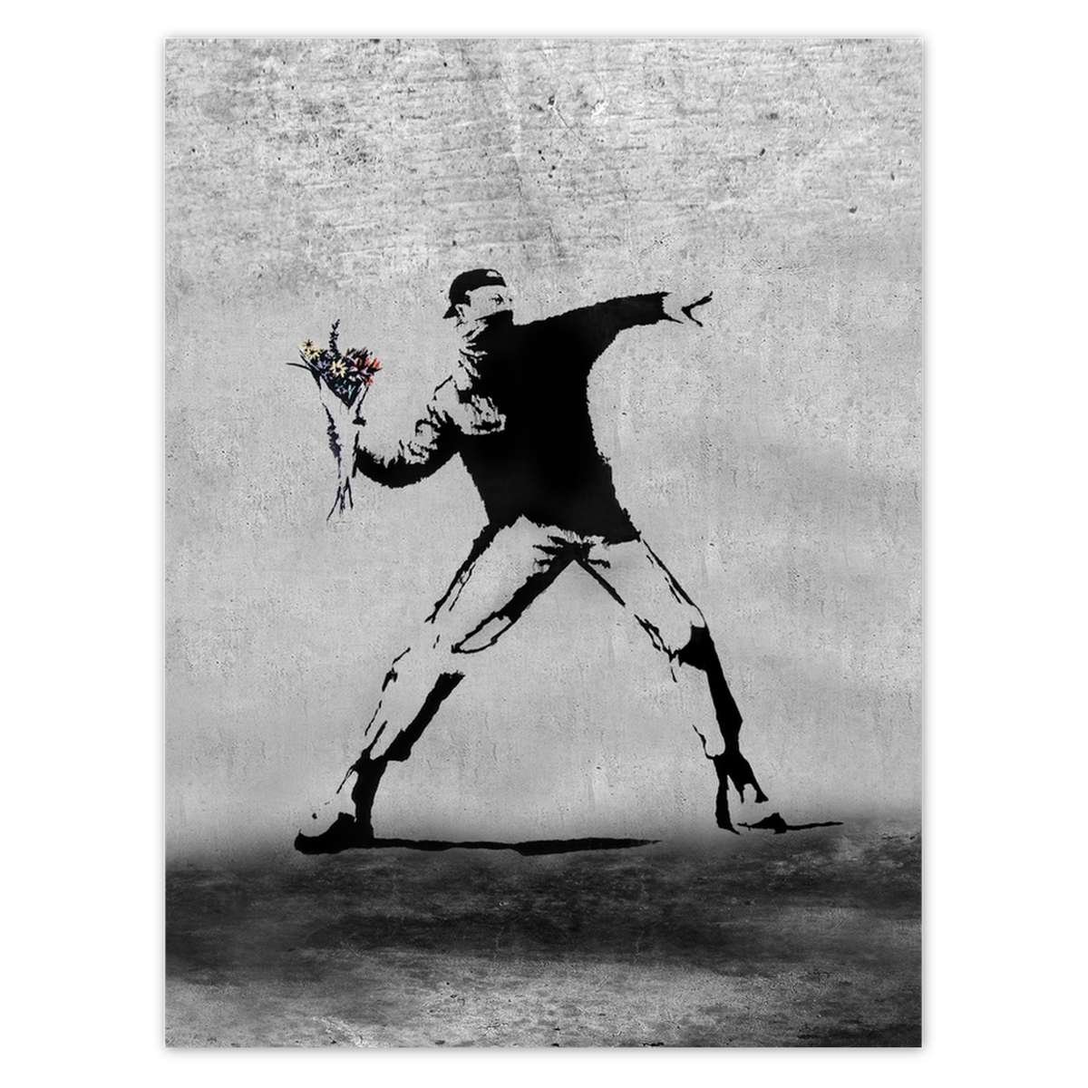 Plakat Banksy Miotacz kwiatów, 30x40 cm - ZeSmakiem | Sklep EMPIK.COM