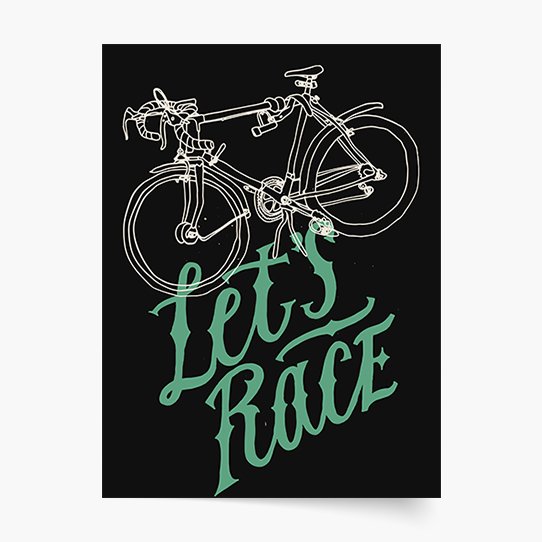Plakat, Bikes - Let's race, 70x100 cm - Empik Foto | Sklep EMPIK.COM