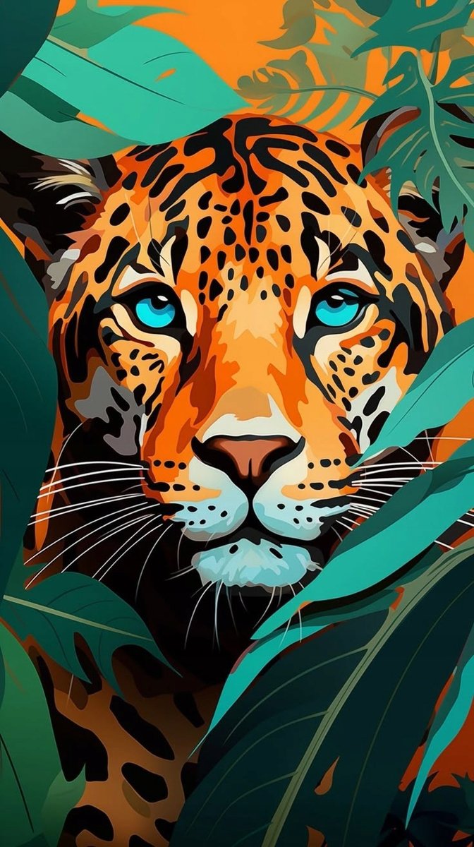PLAKAT BOHO MONSTERA PANTERA TYGRYS LAMPART GEPARD 100x70 cm #8 - Atram ...