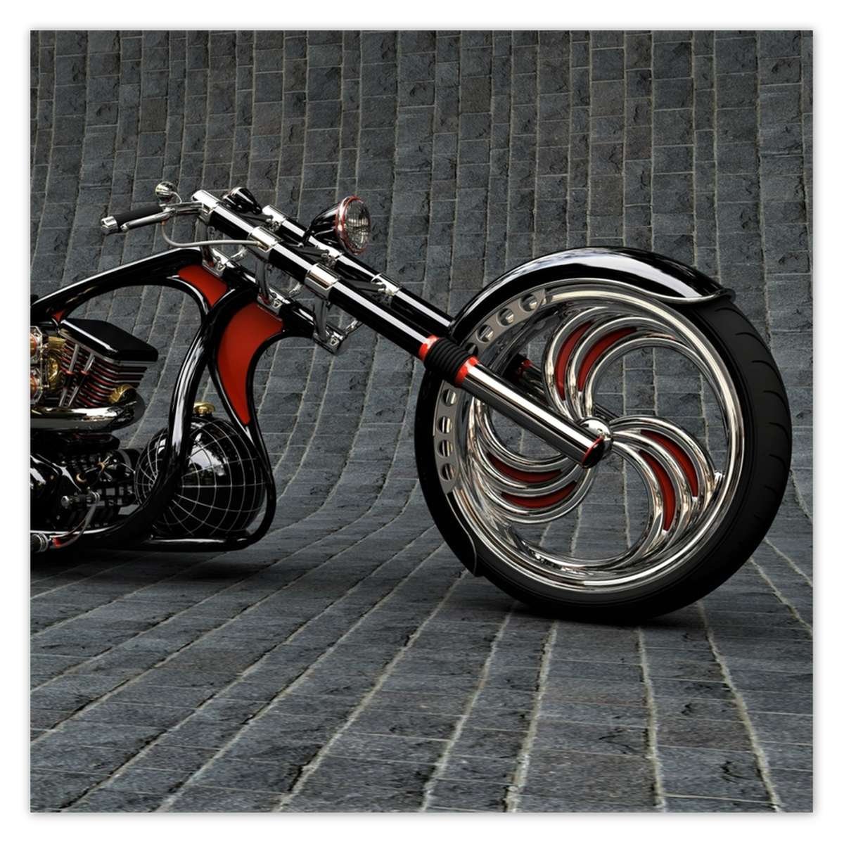 Plakat Chopper Motocykl Motor, 30x30 cm - ZeSmakiem | Sklep EMPIK.COM
