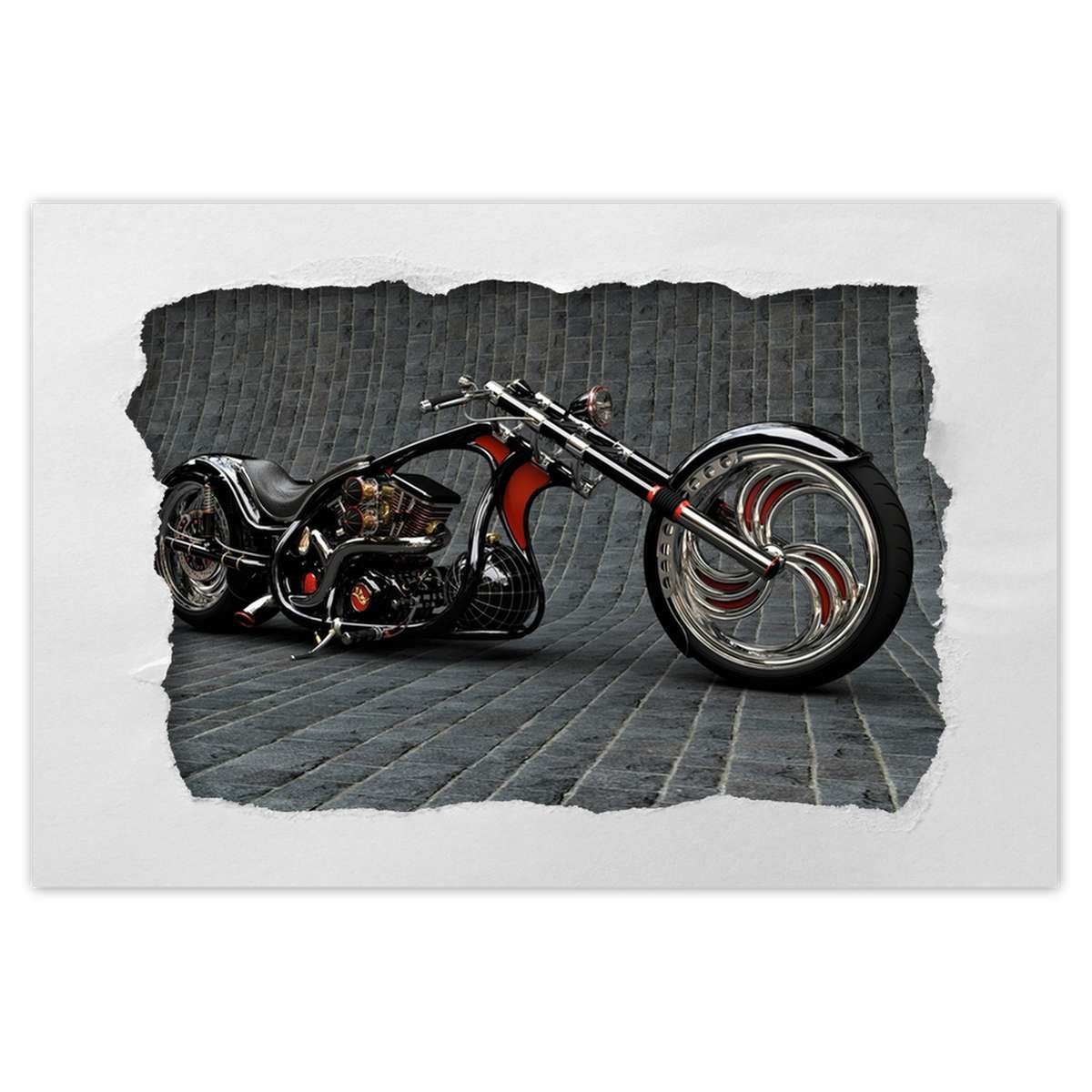 Plakat Chopper Motocykl Motor, 60x40 cm - ZeSmakiem | Sklep EMPIK.COM