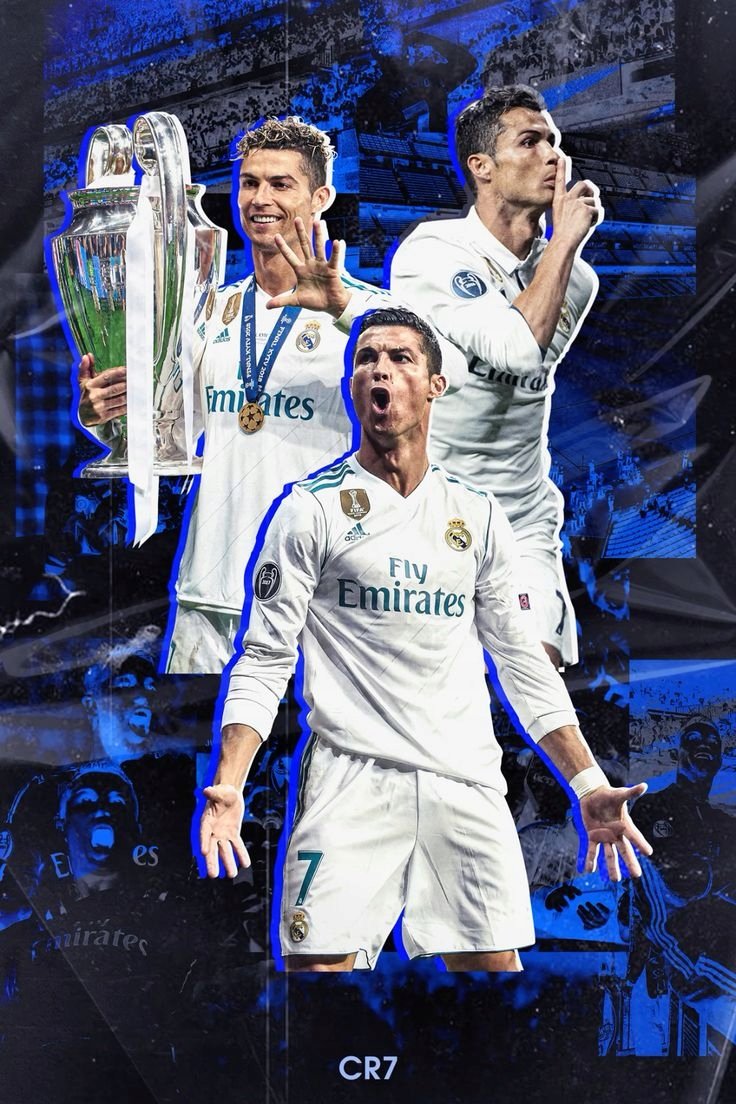 PLAKAT CRISTIANO RONALDO CR7 ABSTRAKCJA AKWARELA 100x70 cm #18 - Atram ...