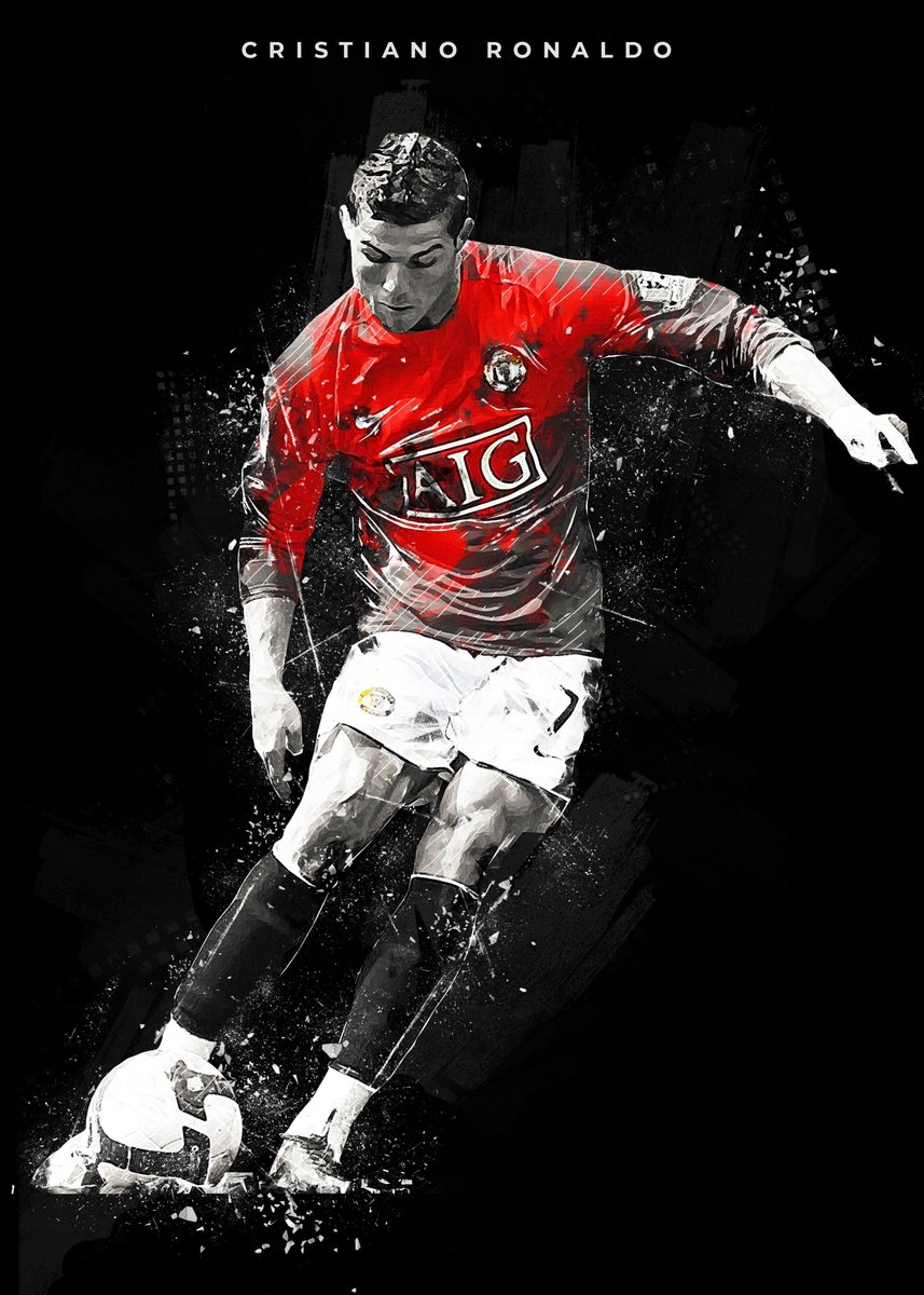 Plakat Cristiano Ronaldo CR7 Piłka Nożna 50x40 cm #6 - Atram | Sklep ...