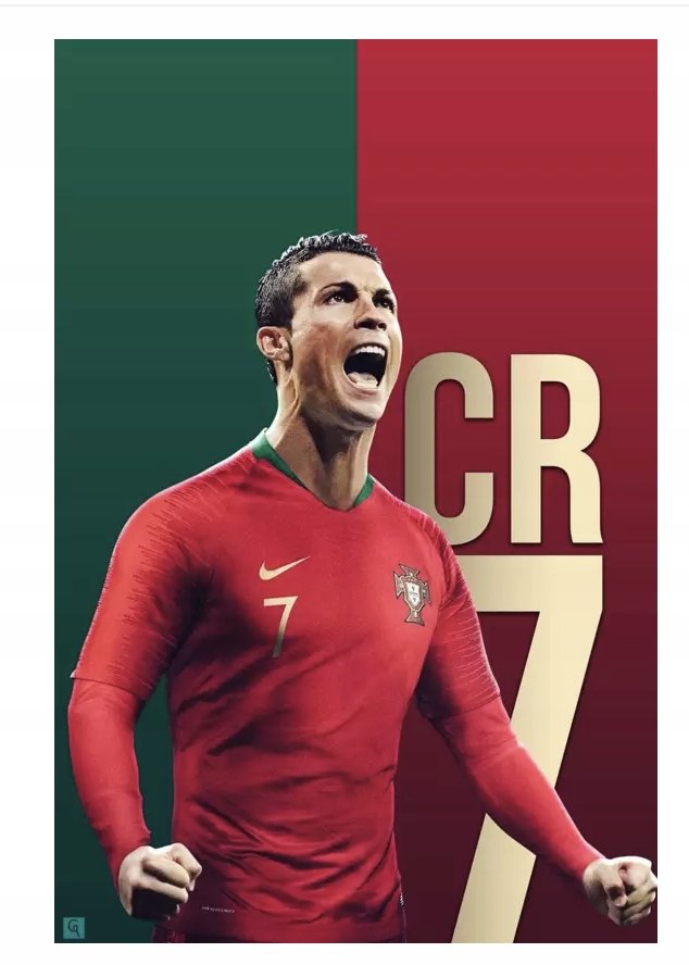 Plakat Cristiano Ronaldo CR7 Piłka Nożna dla fana Piłki Obraz 100x70 cm ...