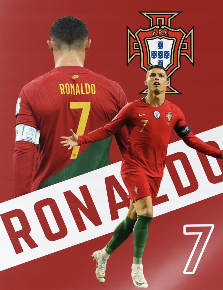 Plakat Cristiano Ronaldo CR7 Piłka Nożna dla fana Piłki Obraz 100x70 cm ...
