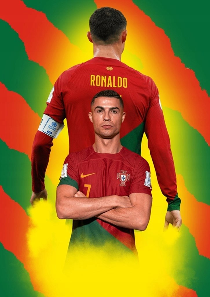 Plakat CRISTIANO RONALDO CR7 Piłka Nożna Obraz 100x70 cm #75 - Atram ...