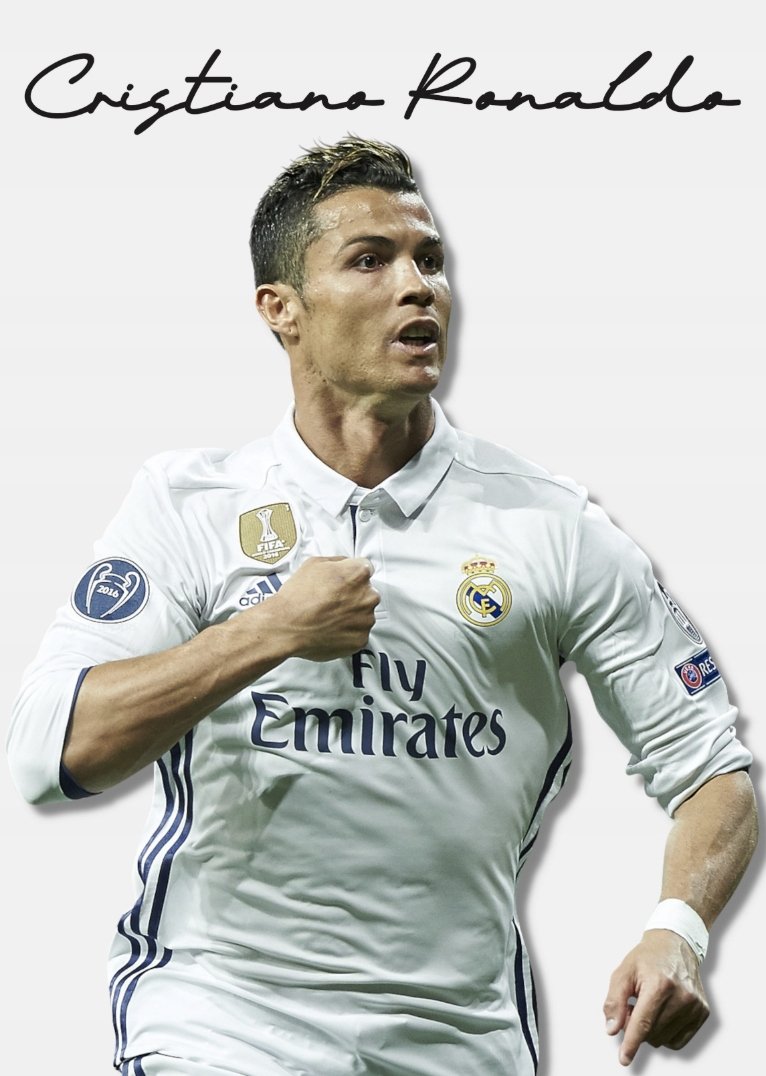 PLAKAT CRISTIANO RONALDO CR7 REAL MADRYT 100x70 cm #10 - Atram | Sklep ...