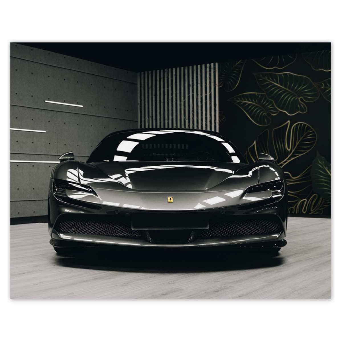 Plakat Czarne Ferrari Samochód, 50x40 cm - ZeSmakiem | Sklep EMPIK.COM