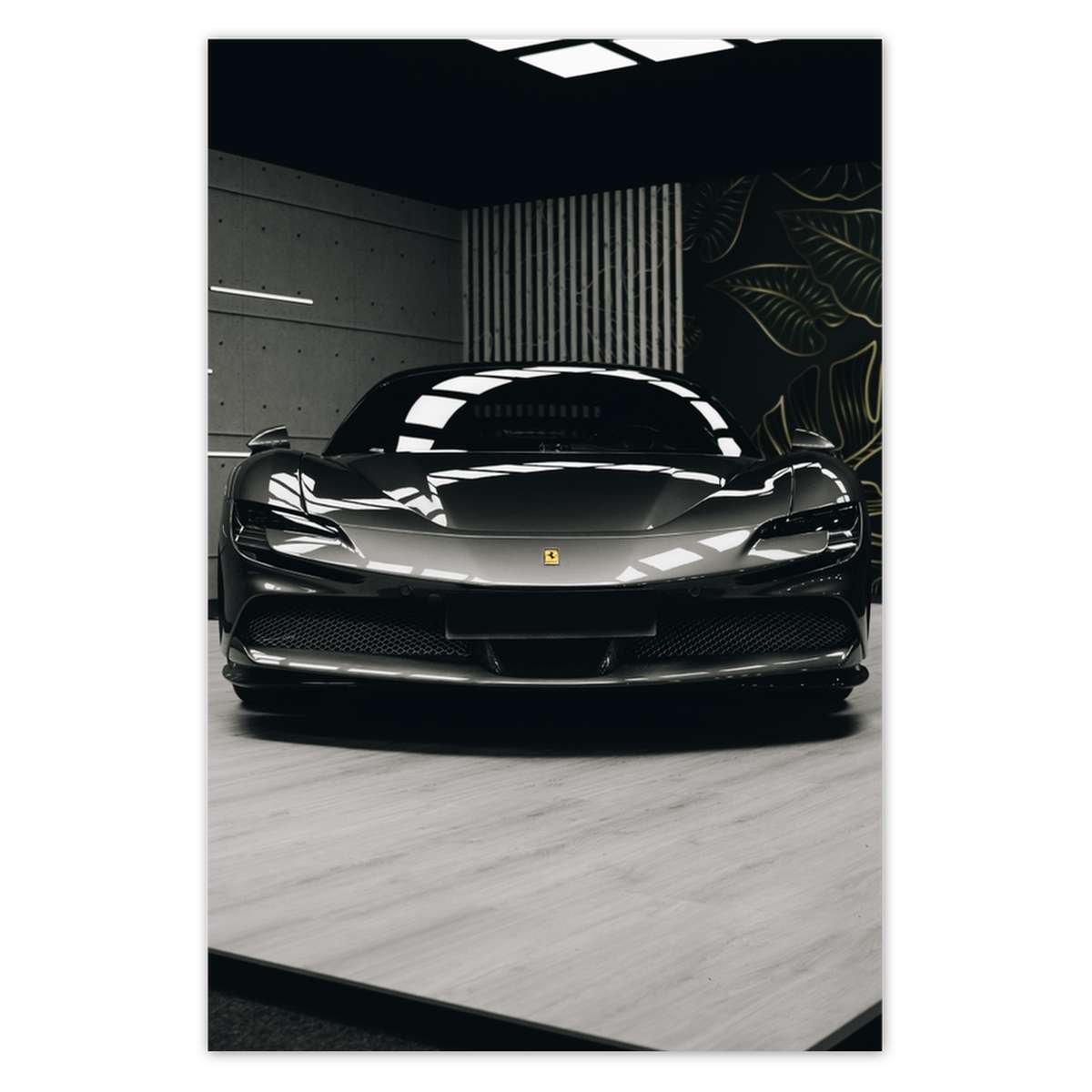 Plakat Czarne Ferrari Samochód, 80x120 cm - ZeSmakiem | Sklep EMPIK.COM